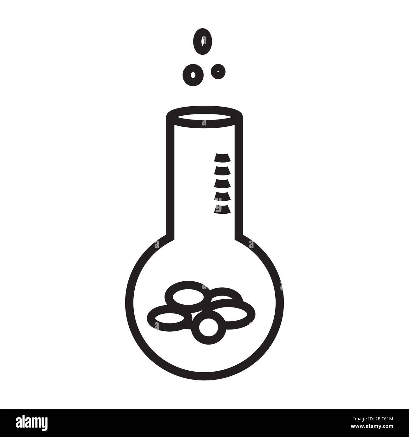 Science test tube vector icon. Symbols on white background Stock Photo ...