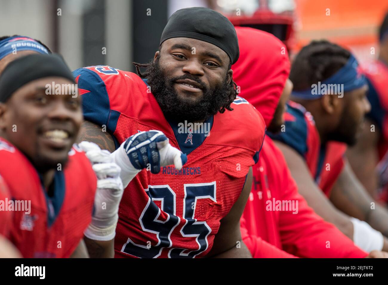 March 7, 2020: Houston Roughnecks defensive lineman Greg Gilmore (95 ...