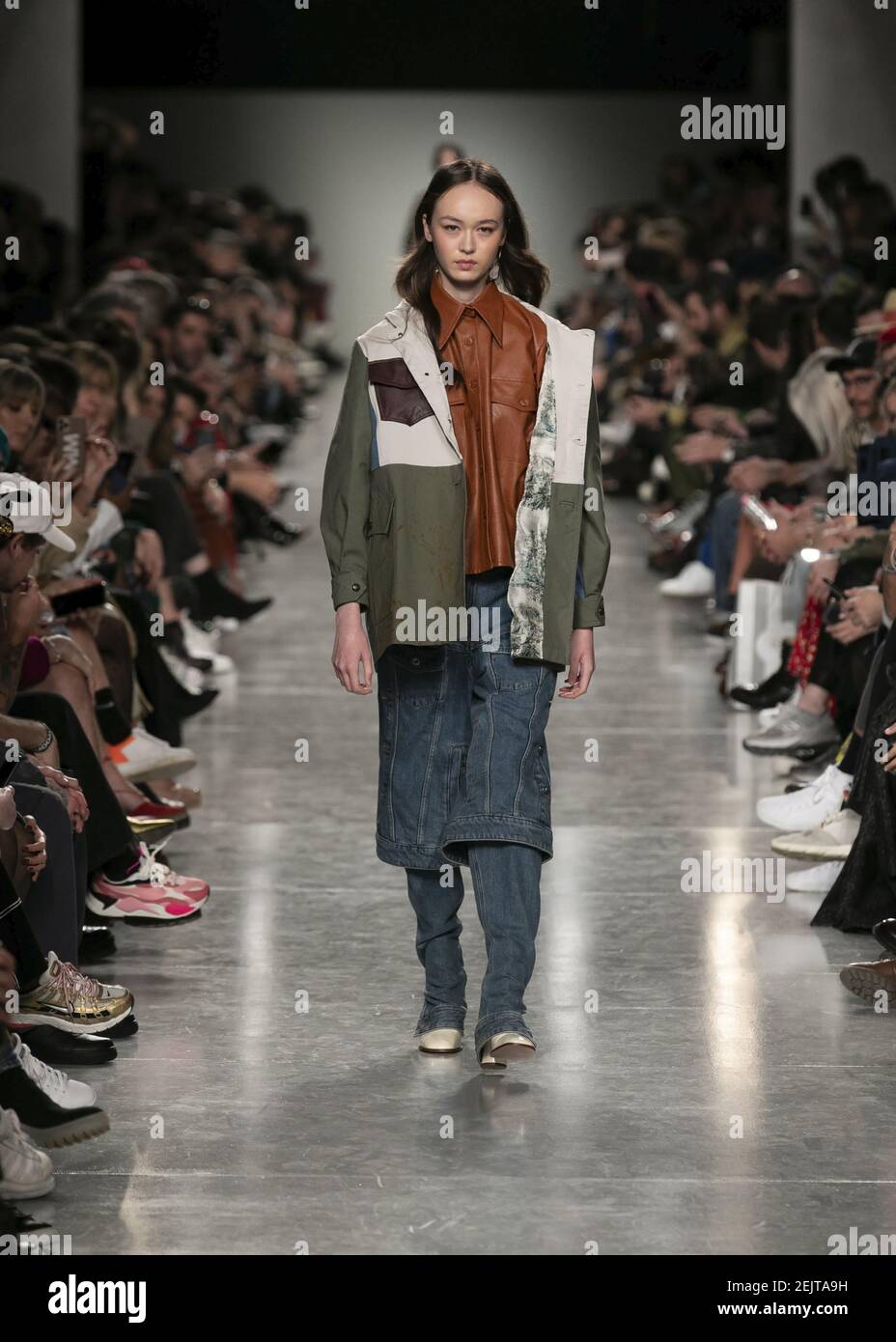 A model walks the runway during the Ricardo Preto fashion show at the ...
