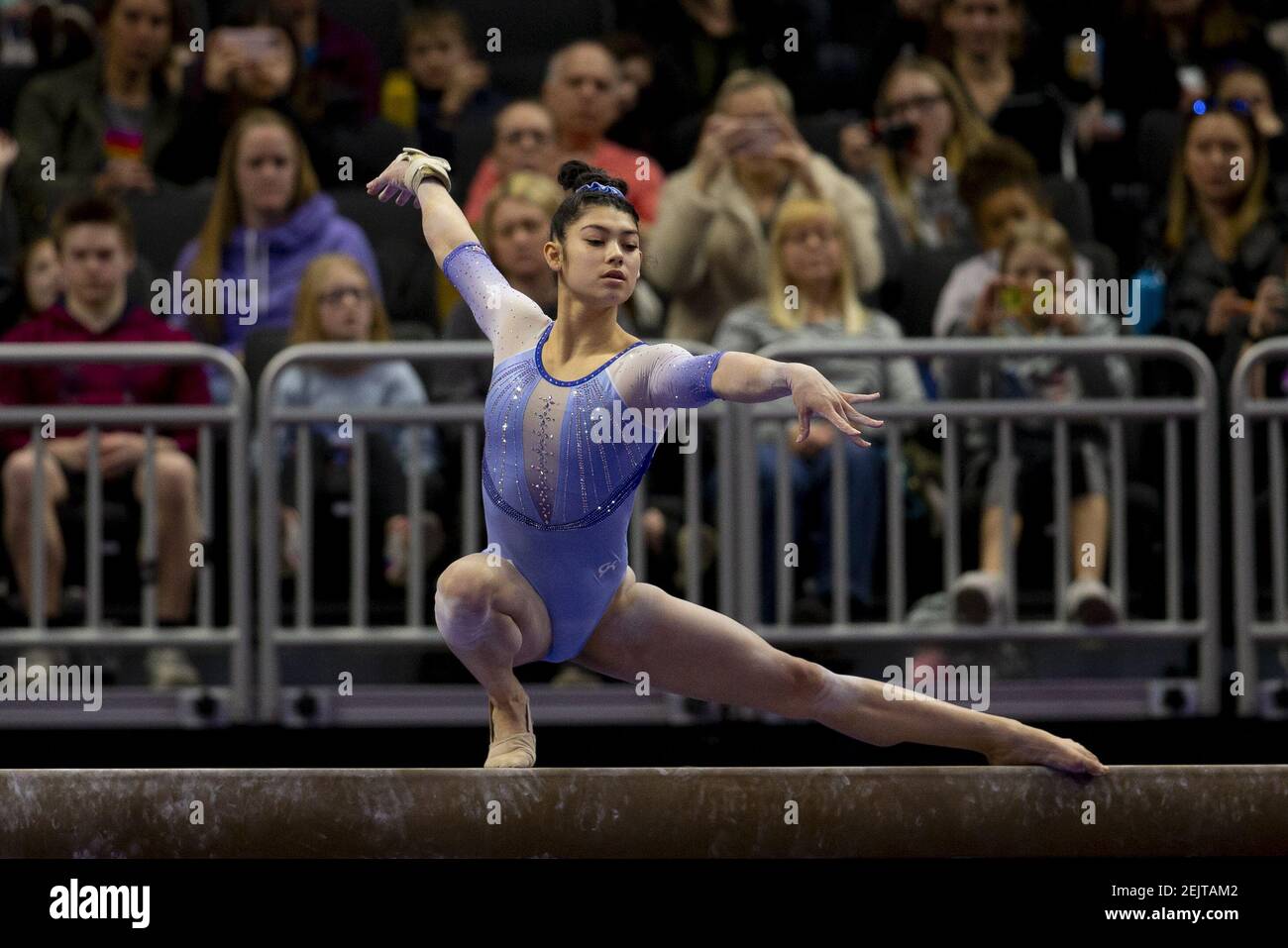 March 7, 2020: Gymnast Kayla DiCello (USA) competes during the women's ...