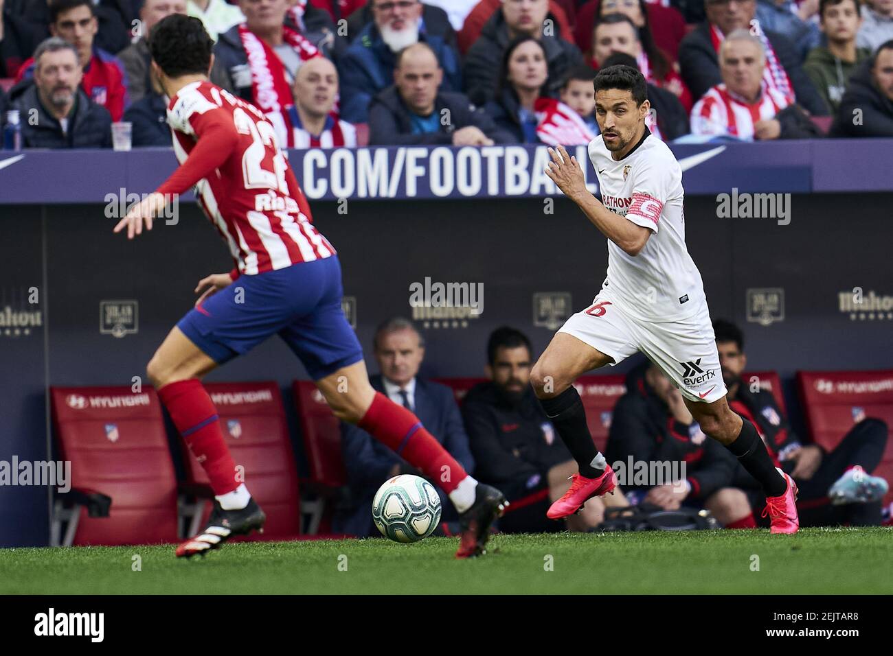 Jesus Navas of Sevilla during La Liga match between Atletico de Madrid ...