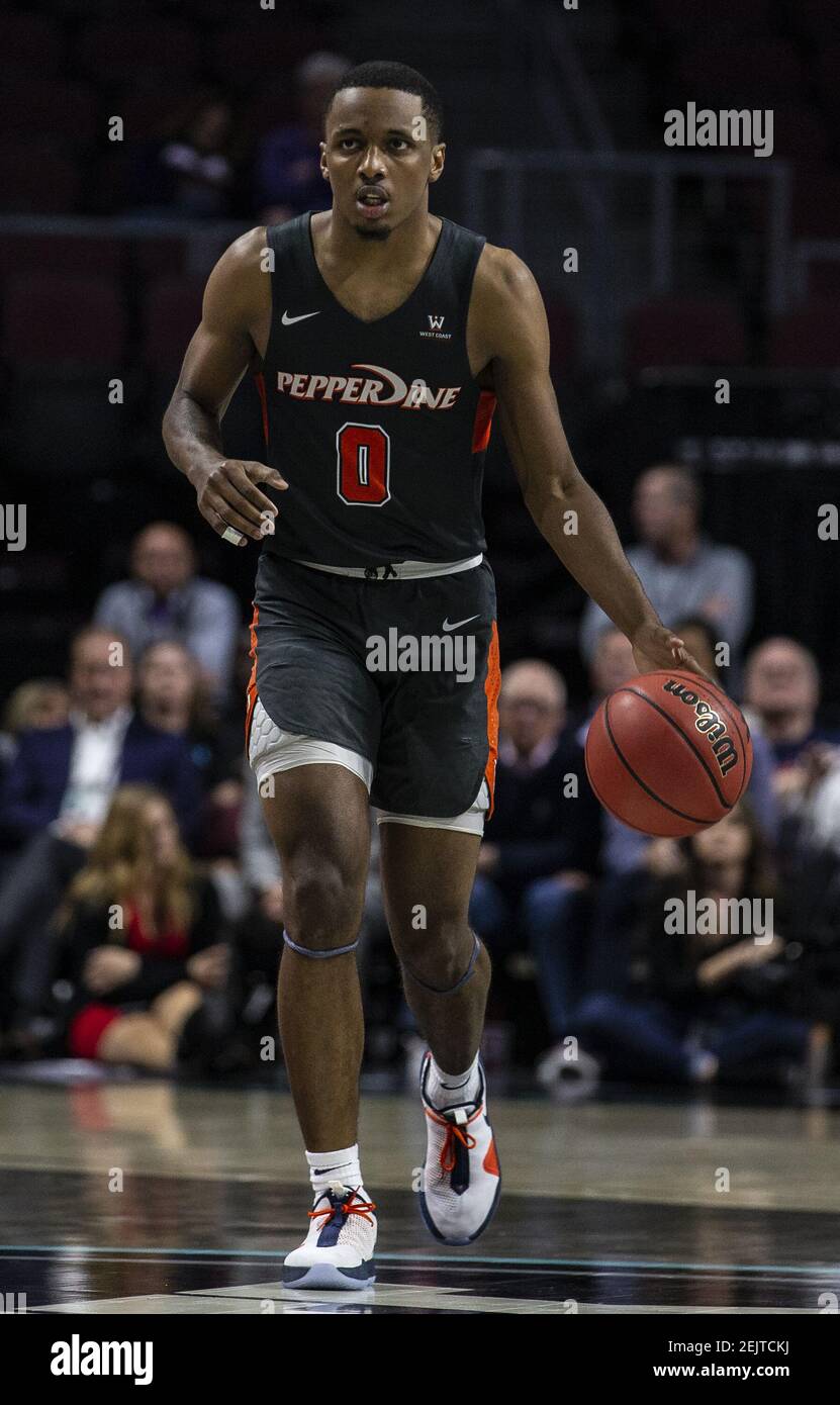 Mar 07 2020 Las Vegas, NV, U.S.A. Pepperdine Waves guard Sedrick Altman ...