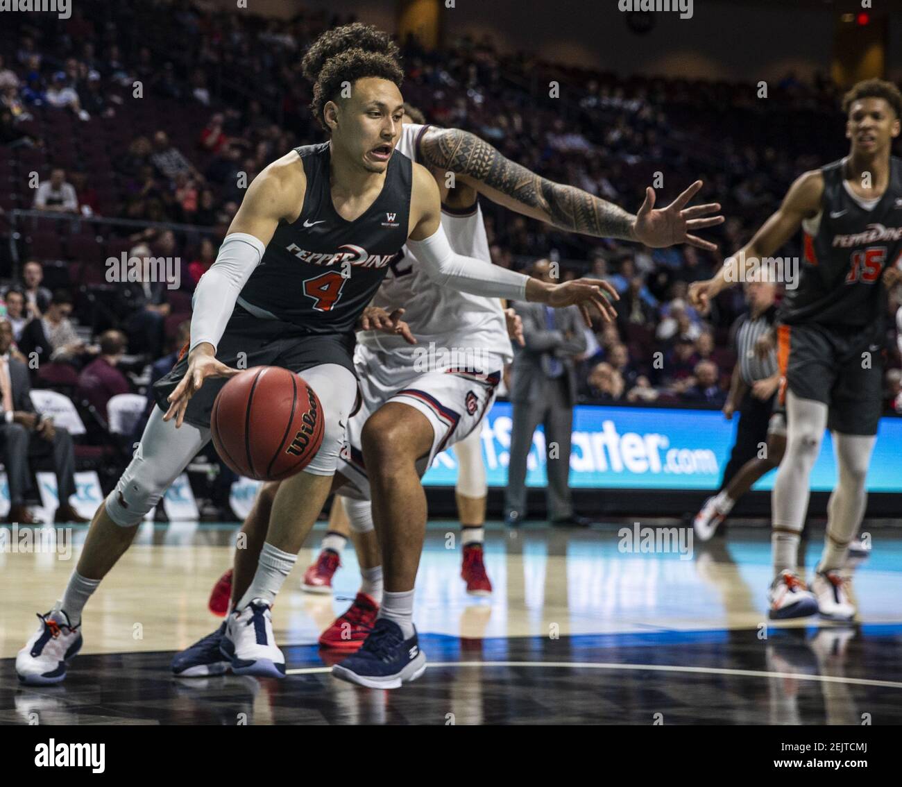 Mar 07 2020 Las Vegas, NV, U.S.A. Pepperdine Waves guard Colbey Ross (4 ...