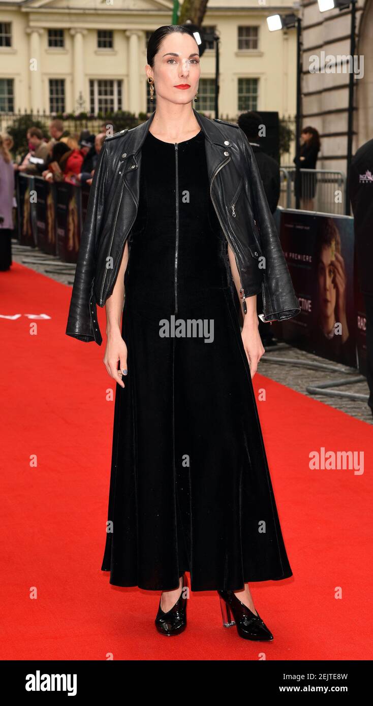 Drew Jacoby attends the Premiere of Radioactive held at the Curzon ...