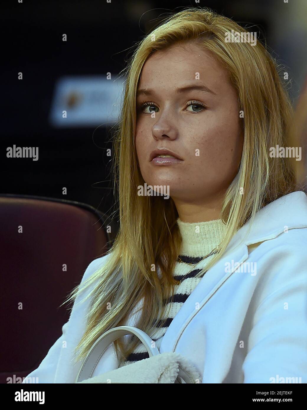 Frenkie de Jong girlfriend Mikky Kiemeney during the La Liga match ...