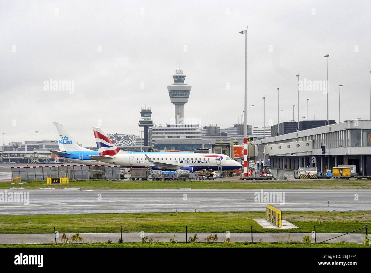 AMSTERDAM, 08-03-2020 Amsterdam Schiphol Airport . ATC Amsterdam ...