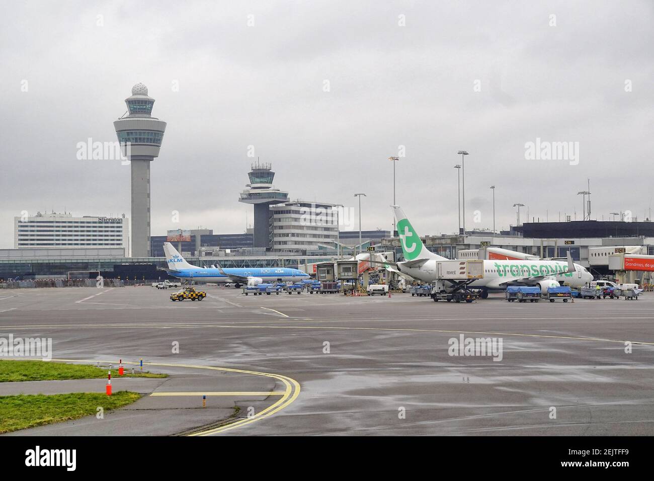 AMSTERDAM, 08-03-2020 Amsterdam Schiphol Airport . ATC Amsterdam ...