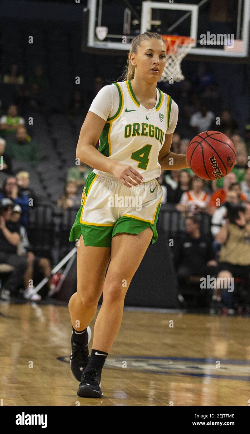 Mar 08 2020 Las Vegas, NV, U.S.A. Oregon Ducks guard Jaz Shelley (4 ...