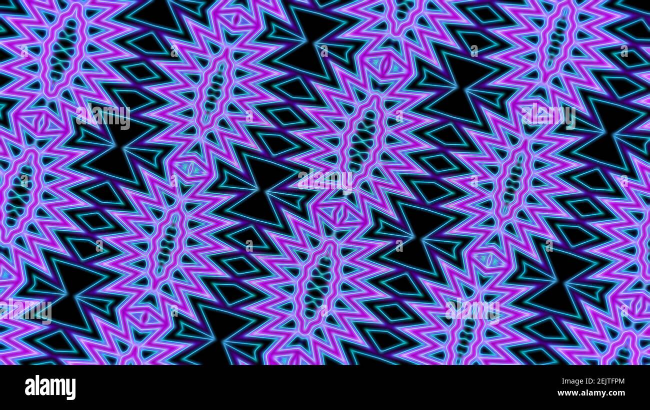 Abstract symmetrical neon dark background Stock Photo - Alamy