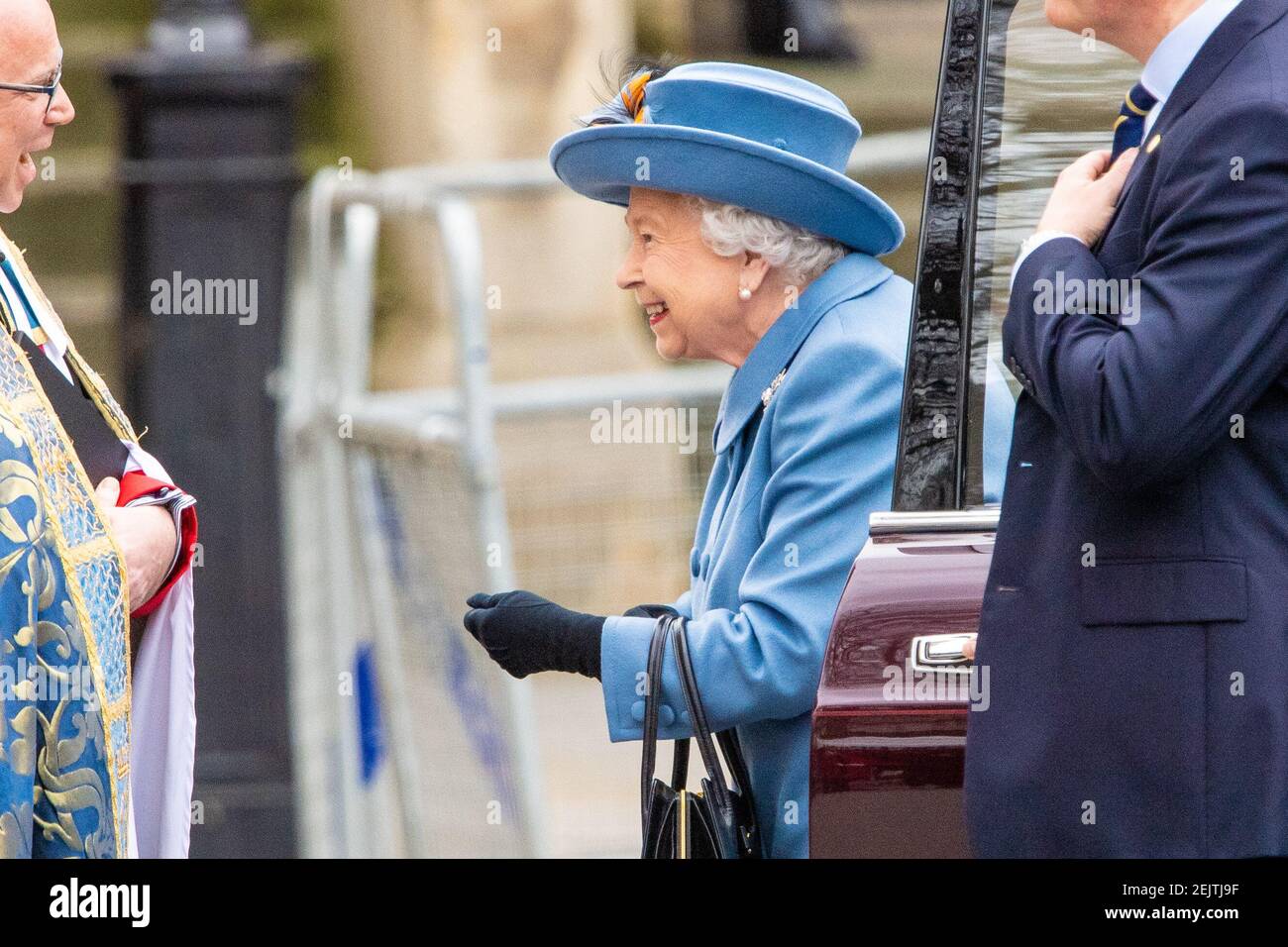 Queen elizabeth ii attending the commonwealth service at westminster ...