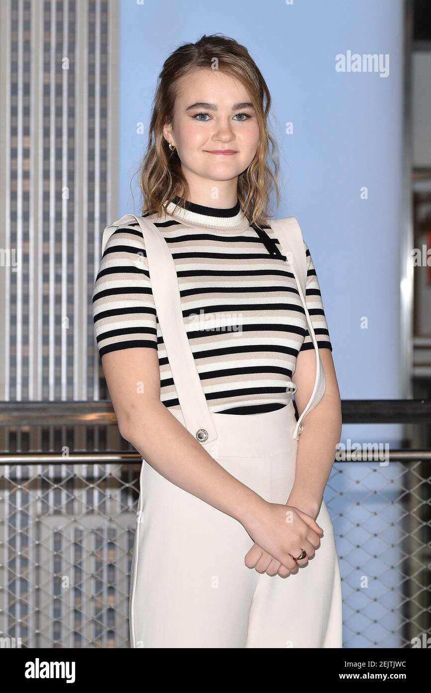 Actress Millicent Simmonds visits the Empire State Building promoting ...