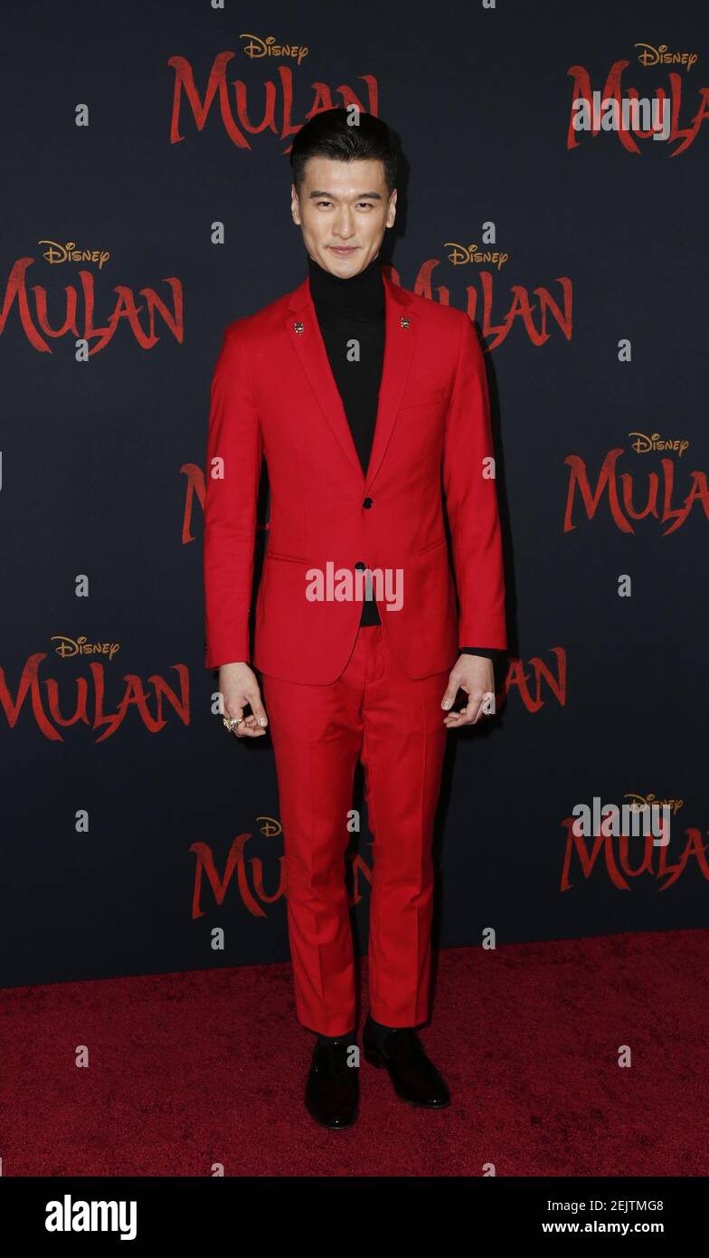 Chen Tang, Chen Ying Tang walking the red carpet at Premiere Of Disney ...