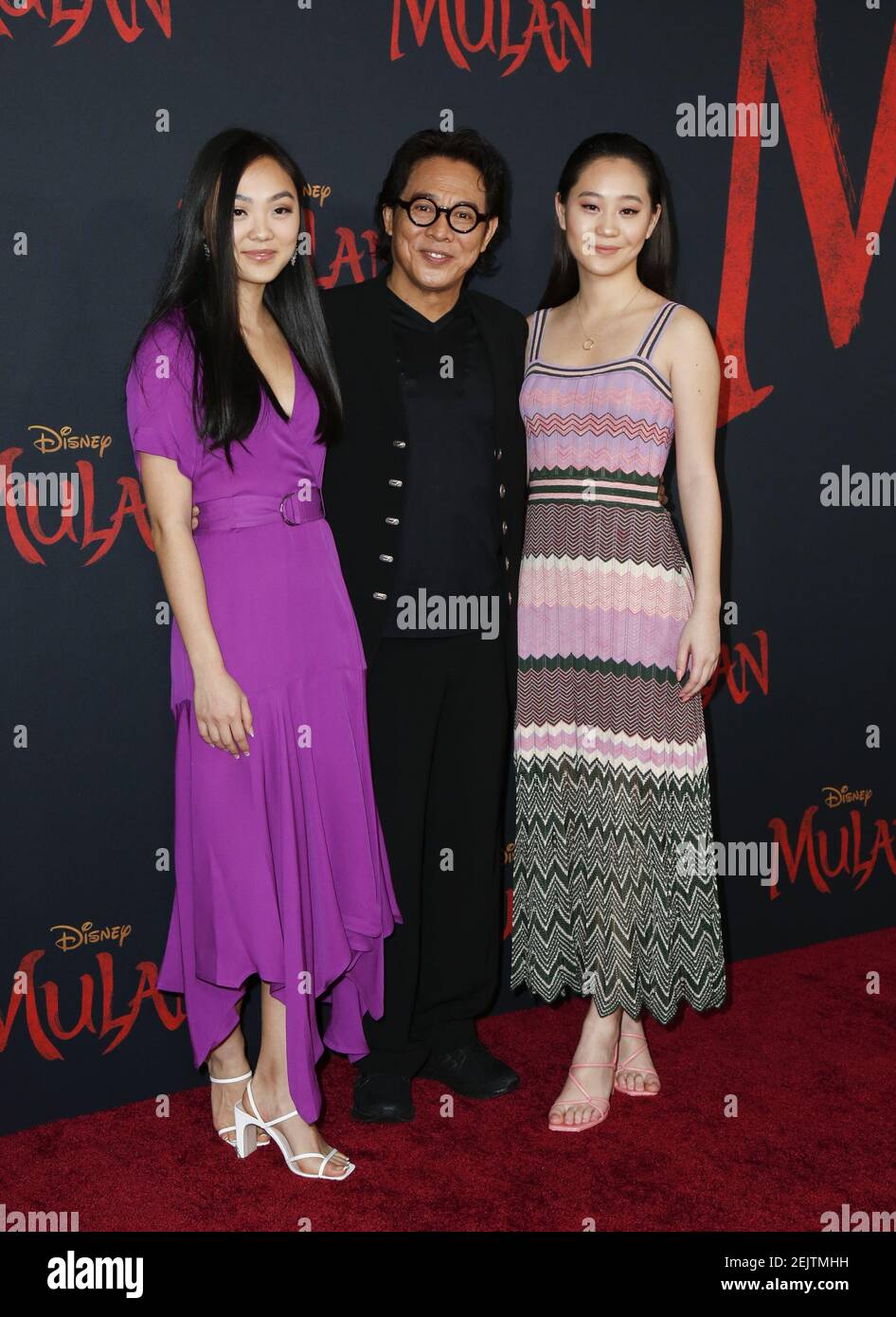 Jet Li walking the red carpet at Premiere Of Disney's "Mulan" held at ...