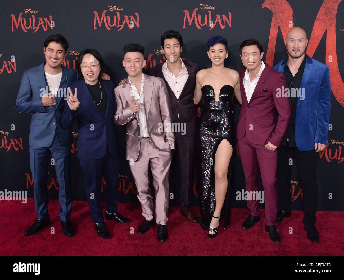 (L-R) Remy Hii, Jimmy O. Yang, Rich Brian, Chris Pang, Jessica Henwick ...