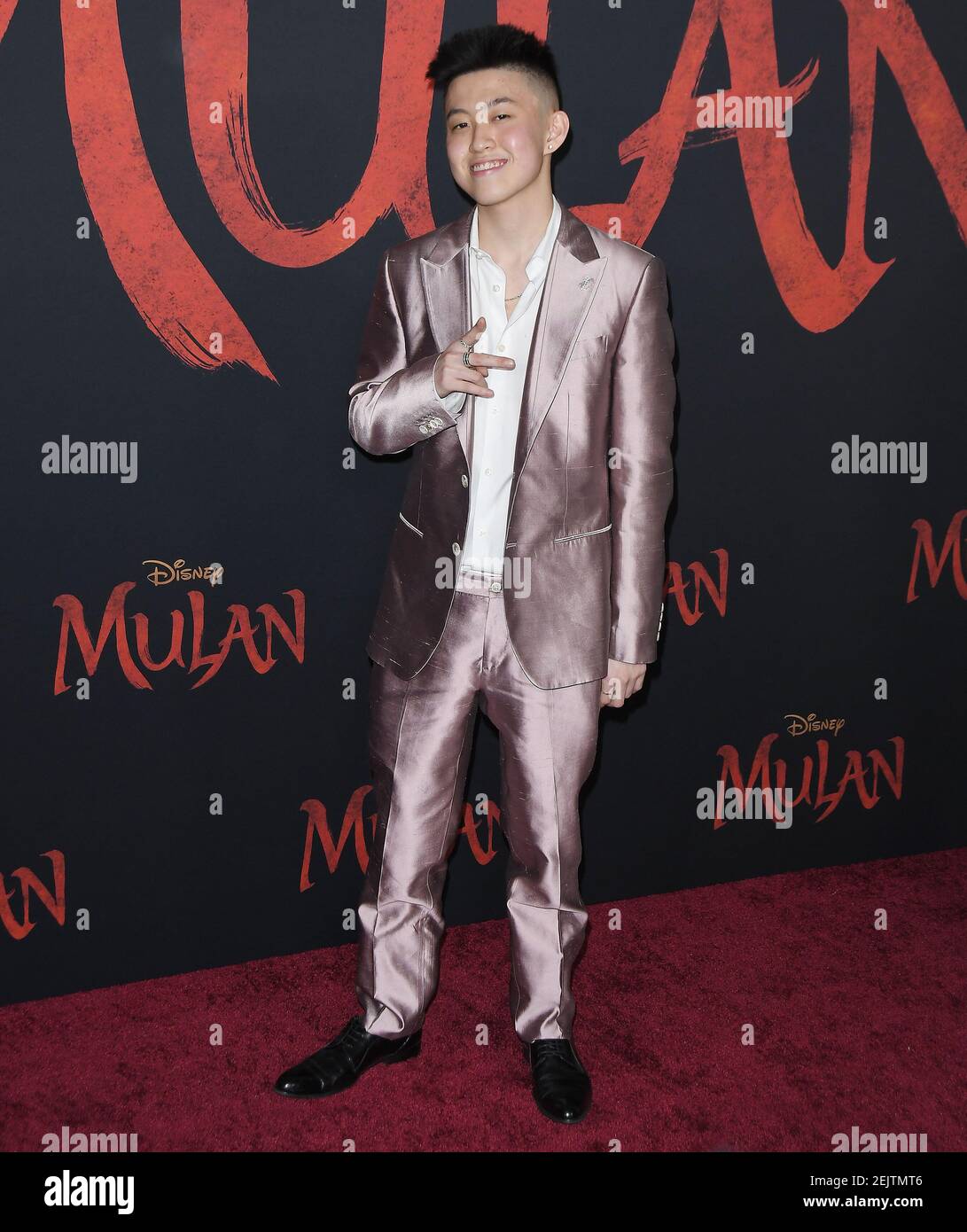 Rich Brian arrives at the Disney’s MULAN World Premiere held at the ...