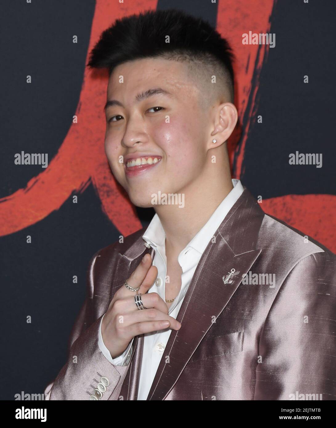 Rich Brian arrives at the Disney’s MULAN World Premiere held at the ...