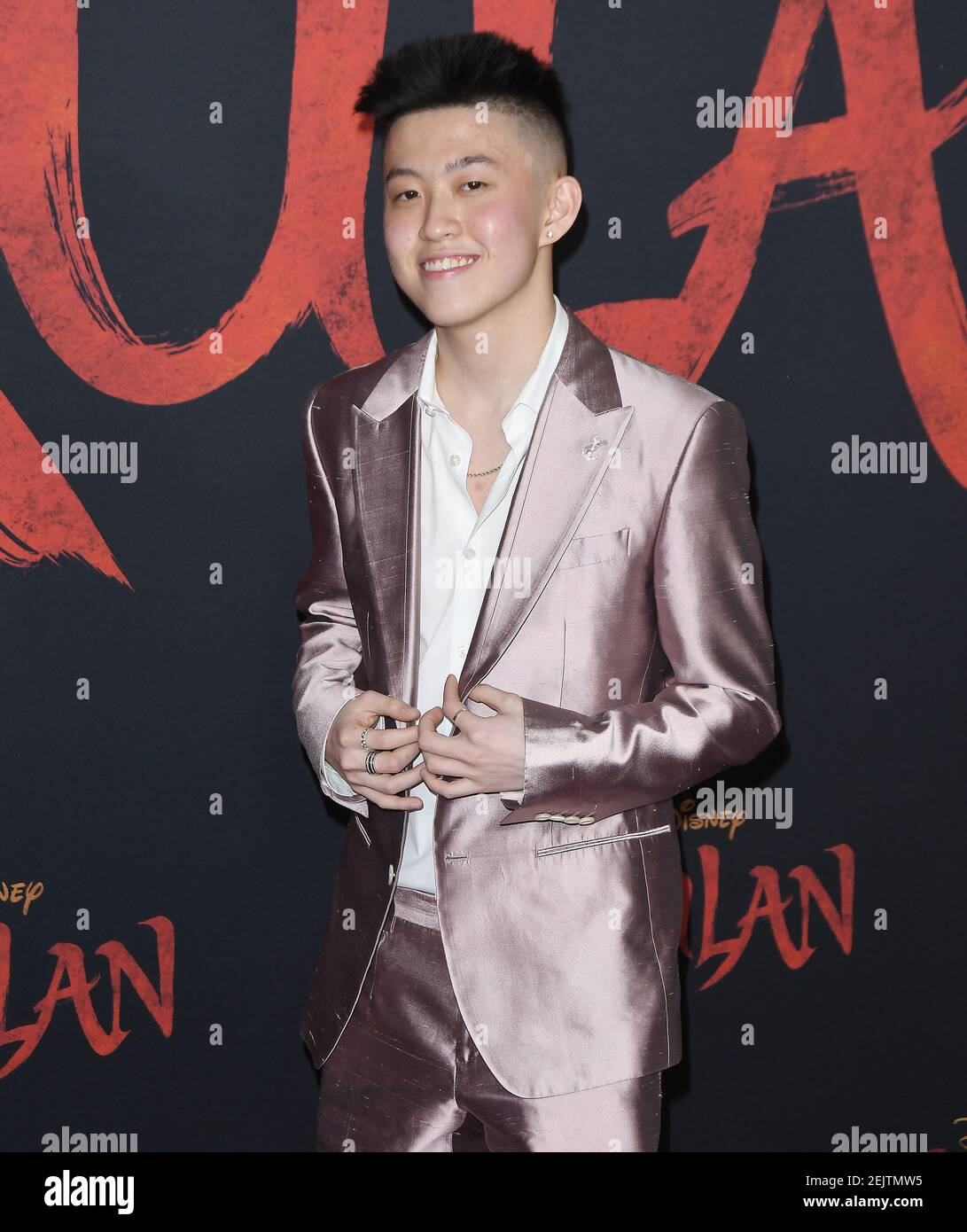 Rich Brian arrives at the Disney’s MULAN World Premiere held at the ...