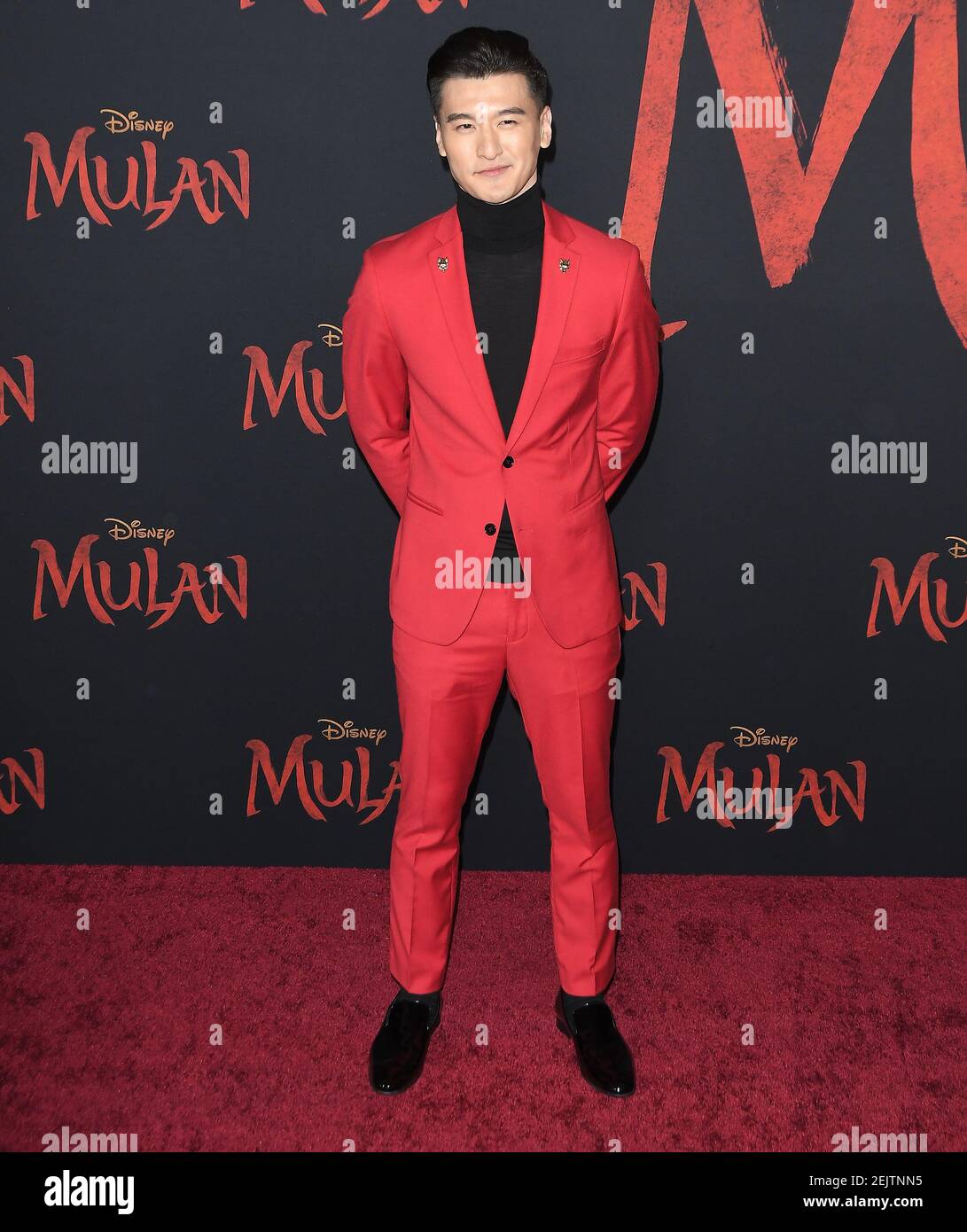 Chen Tang arrives at the Disney’s MULAN World Premiere held at the ...