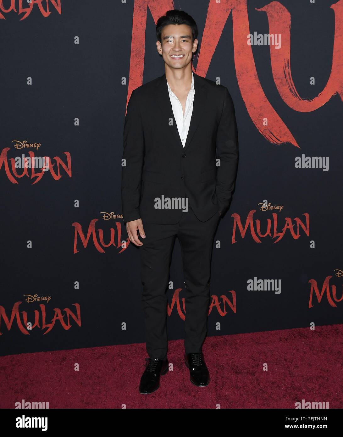 Alex Landi arrives at the Disney’s MULAN World Premiere held at the ...