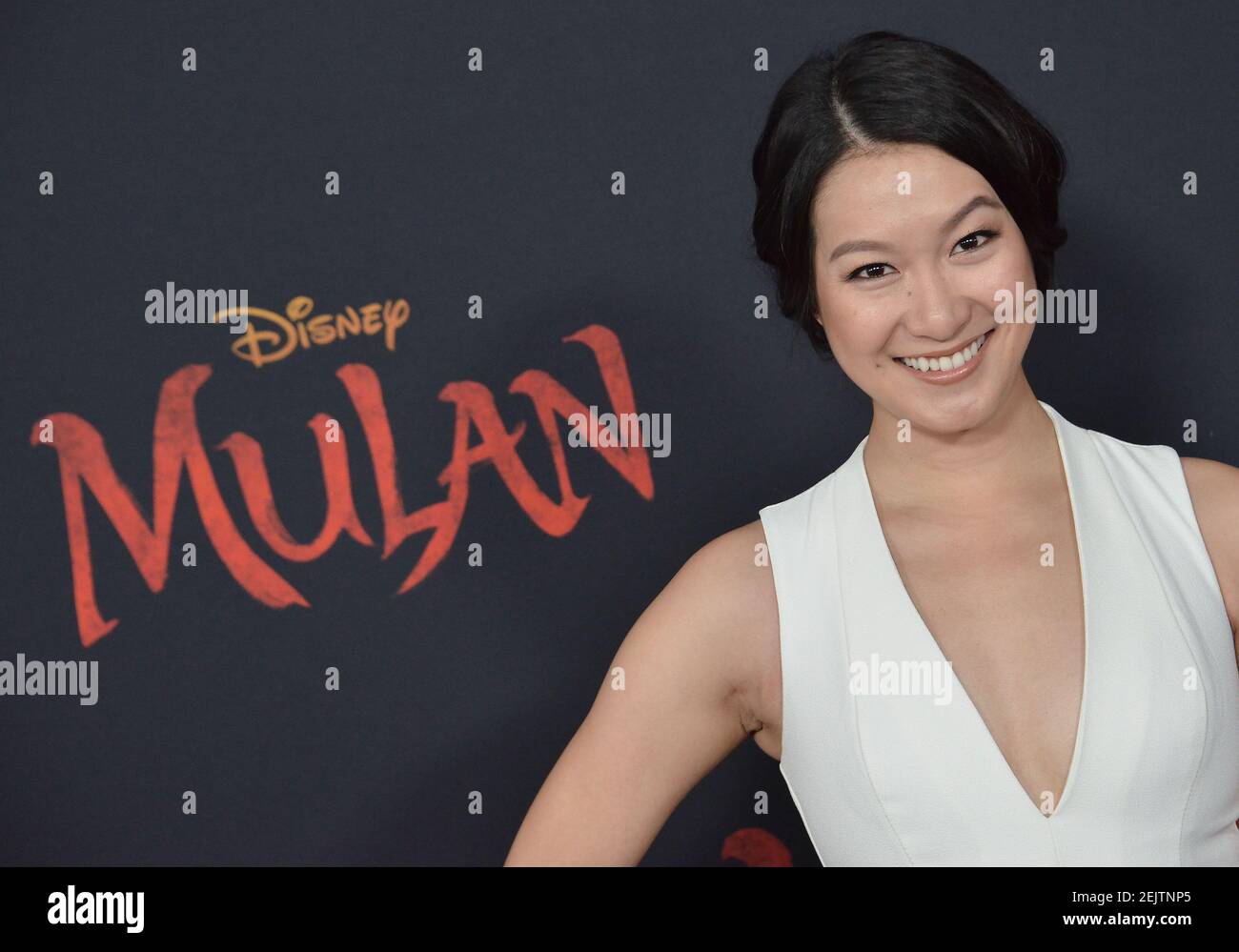 Kara Wang arrives at the Disney’s MULAN World Premiere held at the ...