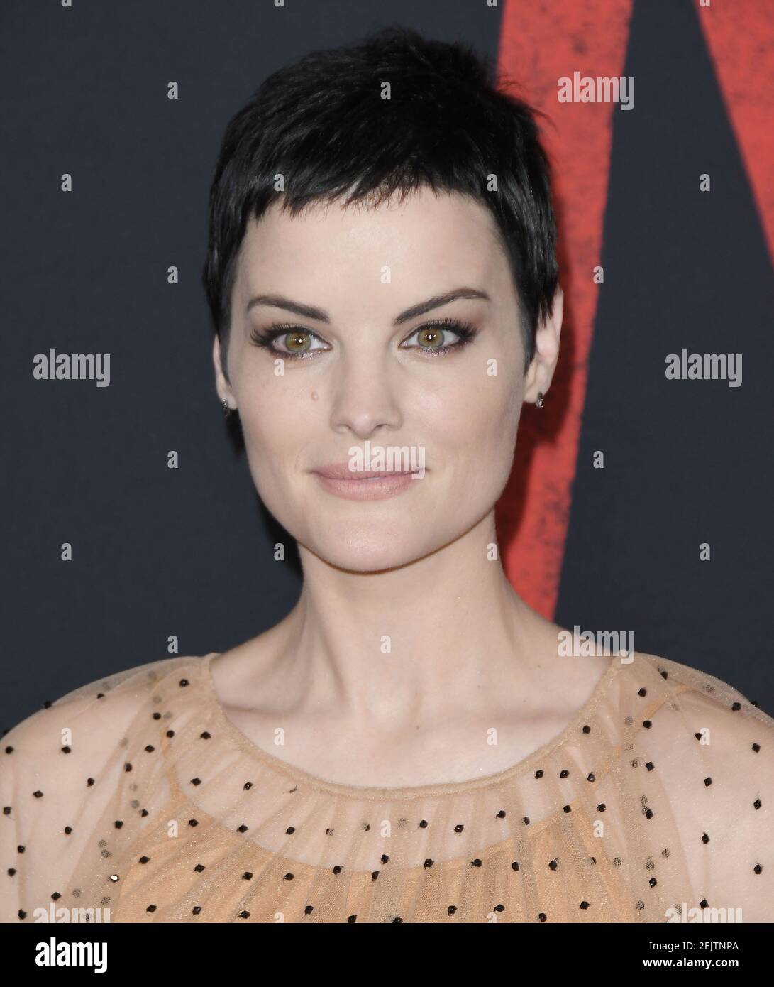 Jaimie Alexander arrives at the Disney’s MULAN World Premiere held at ...