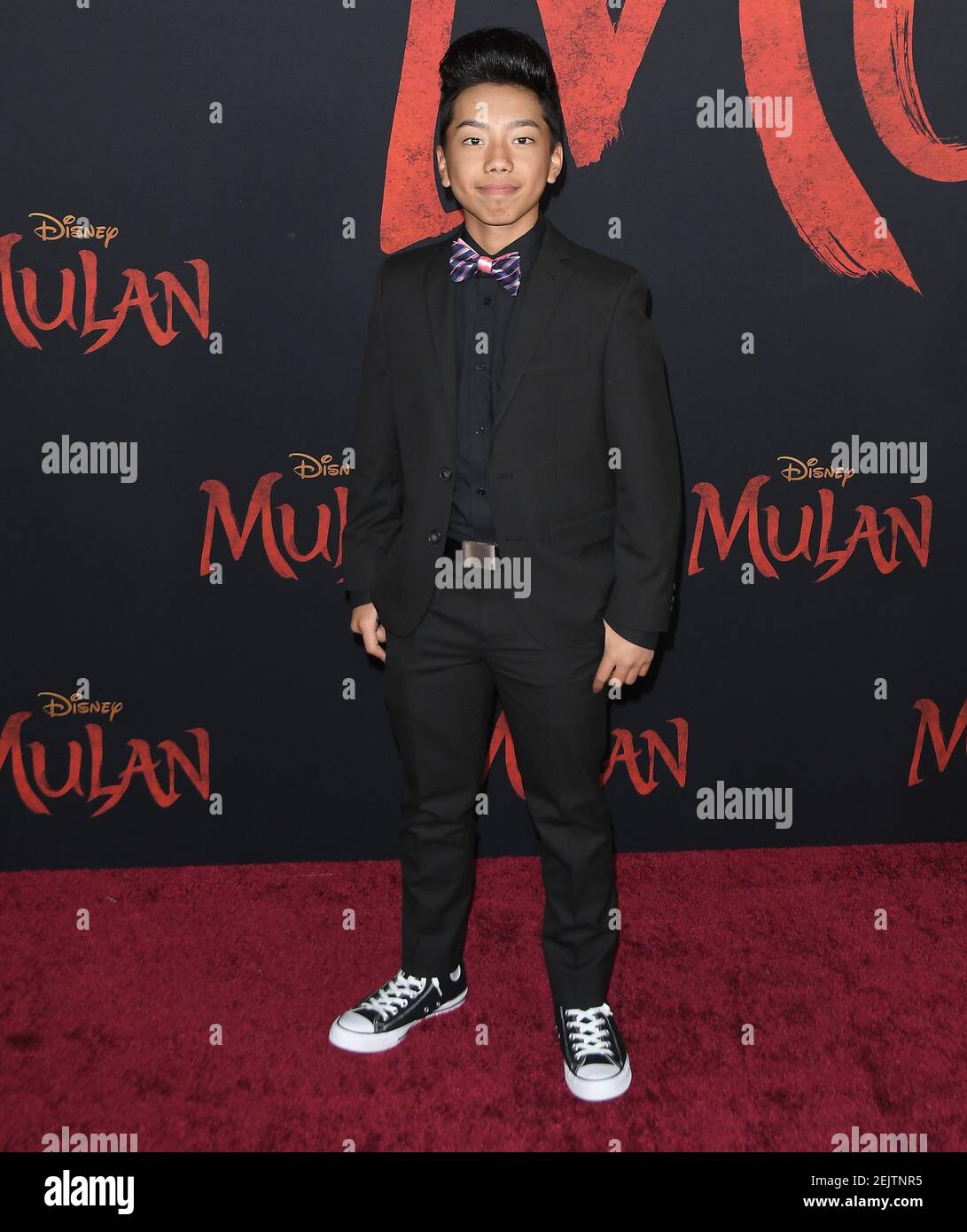 Aidan Prince arrives at the Disney’s MULAN World Premiere held at the ...