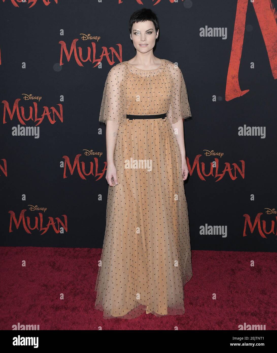 Jaimie Alexander arrives at the Disney’s MULAN World Premiere held at ...