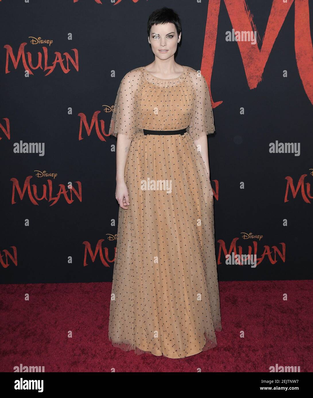 Jaimie Alexander arrives at the Disney’s MULAN World Premiere held at ...