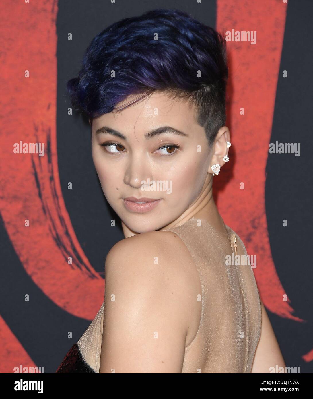 Jessica Henwick arrives at the Disney’s MULAN World Premiere held at ...