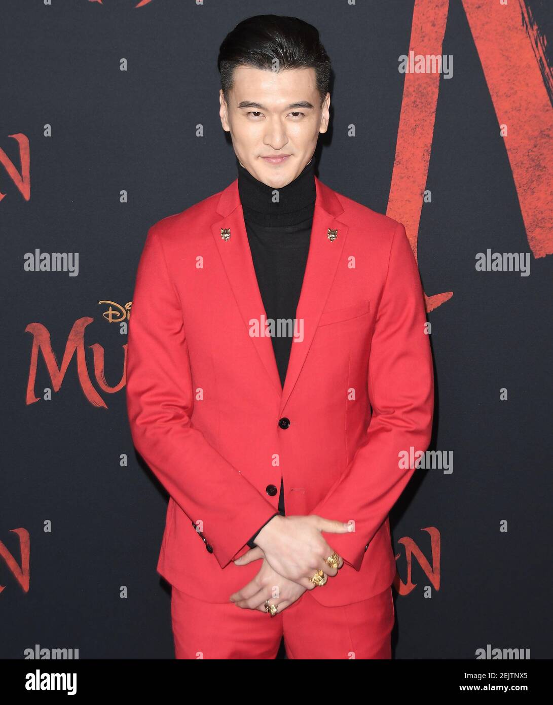 Chen Tang arrives at the Disney’s MULAN World Premiere held at the ...