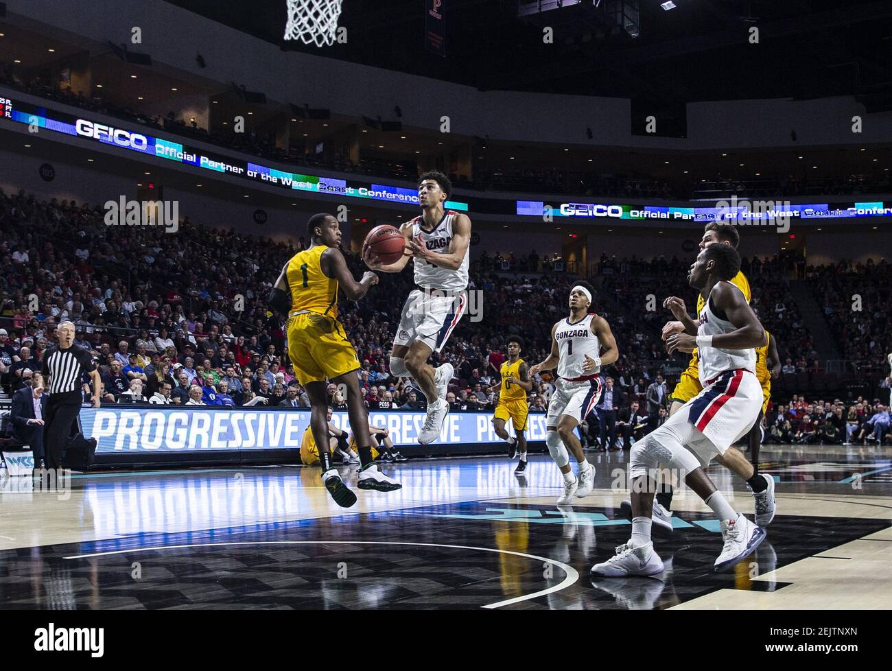 Mar 09 2020 Las Vegas, NV, U.S.A. Gonzaga Bulldogs guard Ryan Woolridge ...