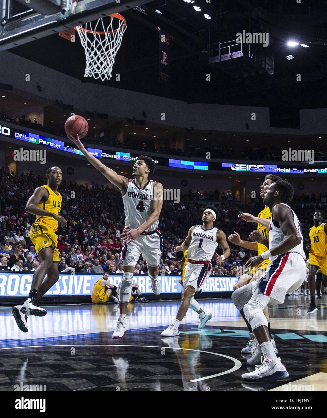 Mar 09 2020 Las Vegas, NV, U.S.A. Gonzaga Bulldogs guard Ryan Woolridge ...