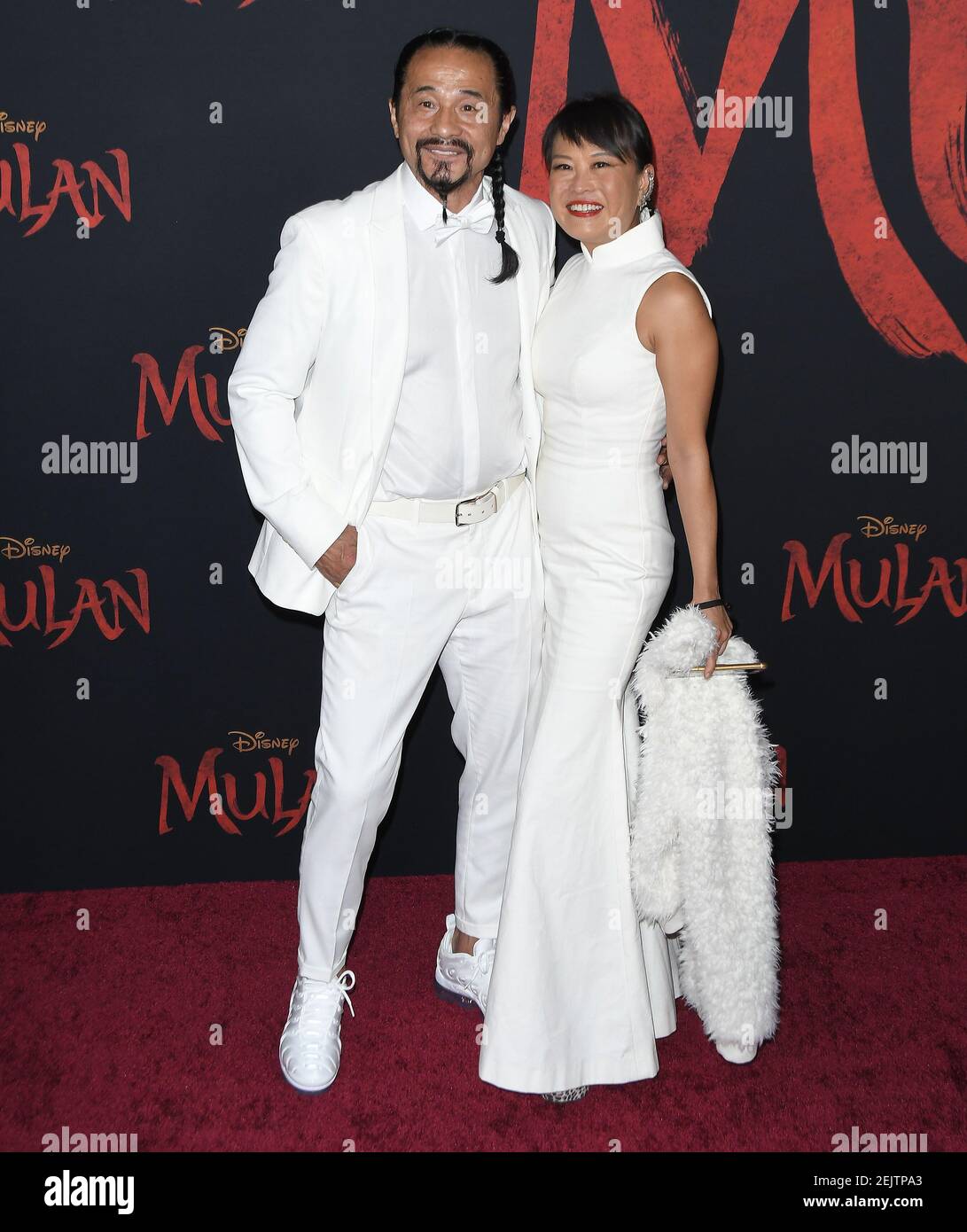 (L-R) Jen Kuo Sung and Lydia Look at the Disney’s MULAN World Premiere ...