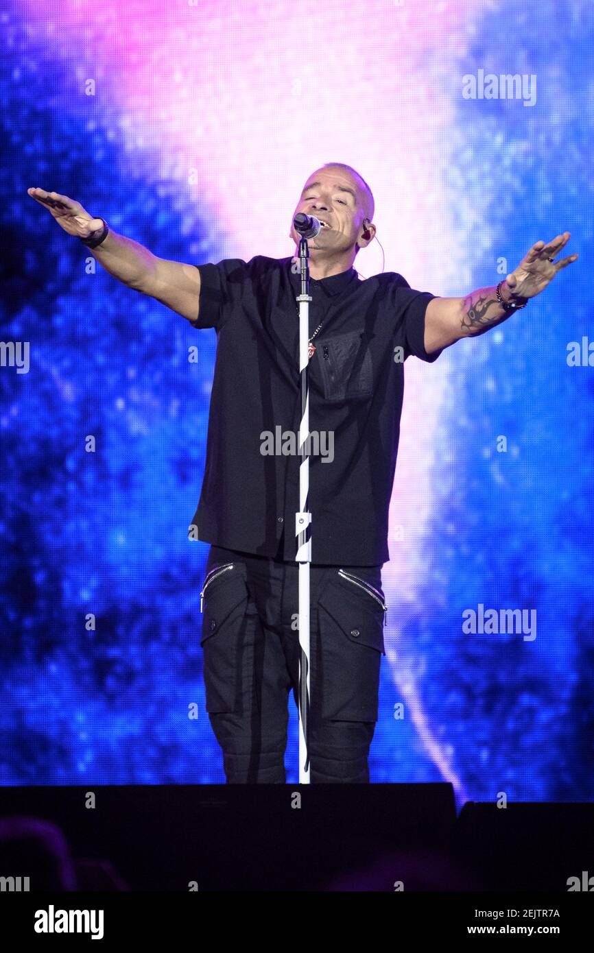 Italian musician, singer and songwriter, Eros Ramazzotti performing a ...