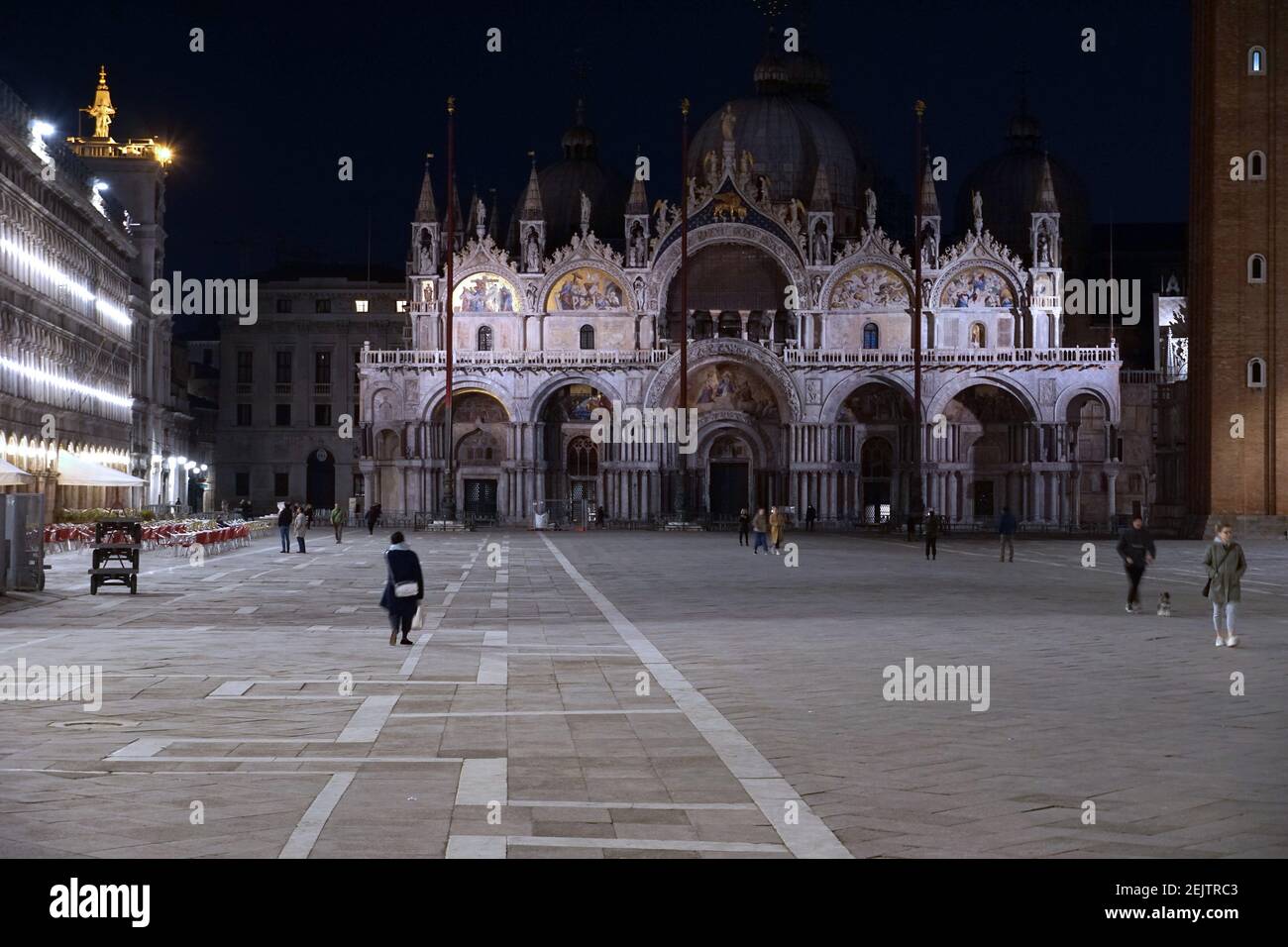 The streets of Venice are nearly empty on Mar. 9, 2020 during the ...