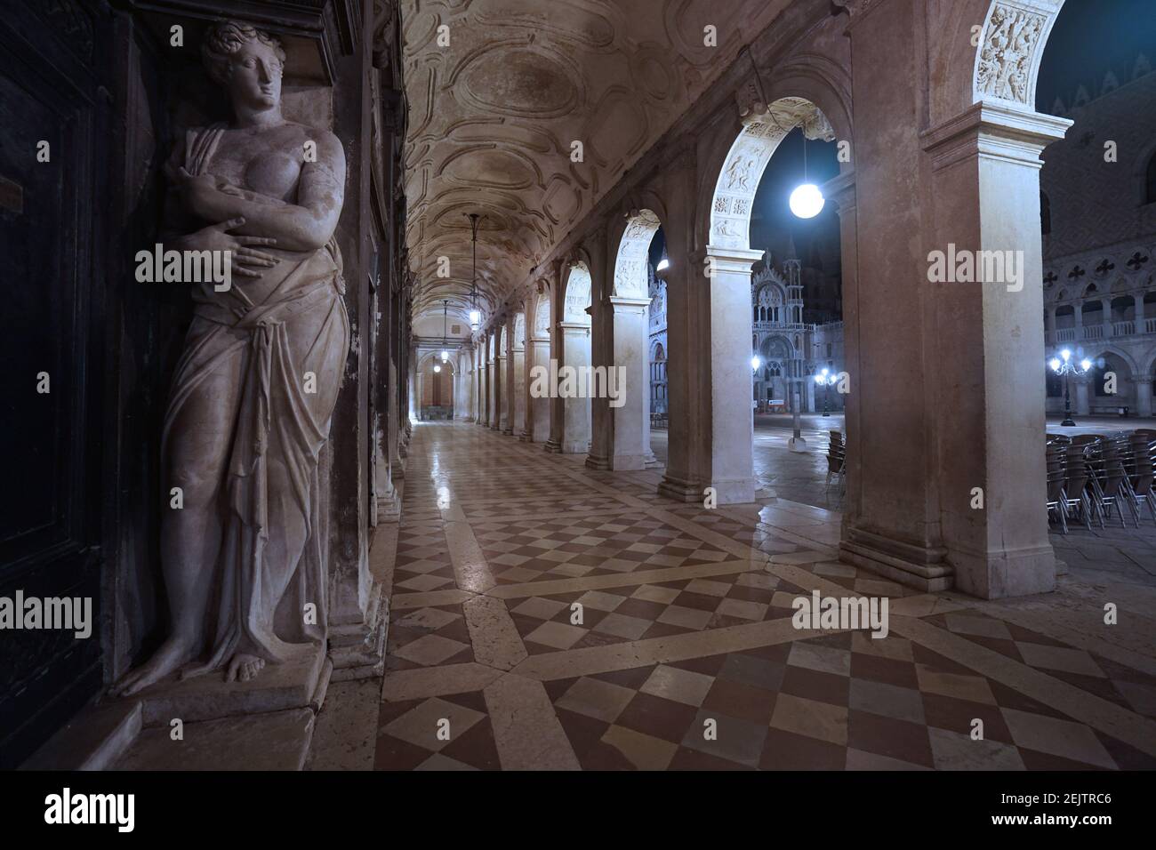 The streets of Venice are nearly empty on Mar. 9, 2020 during the ...