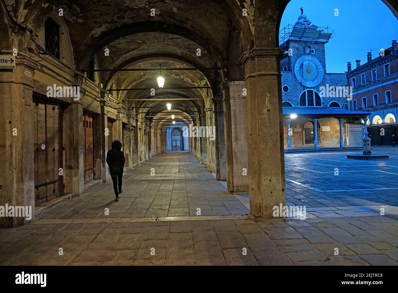 The streets of Venice are nearly empty on Mar. 9, 2020 during the ...