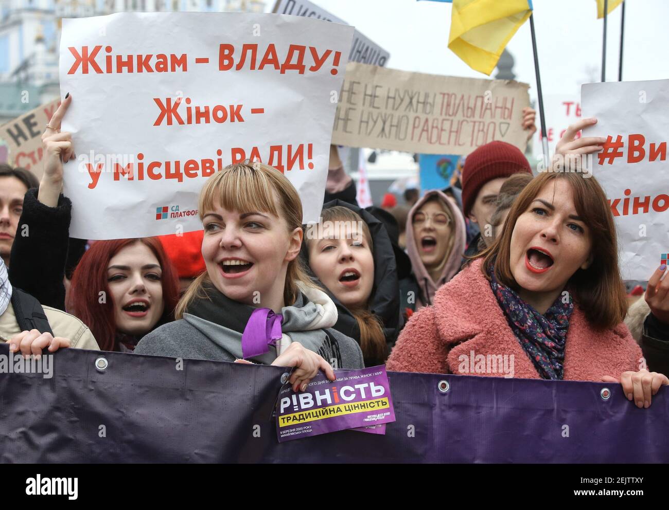 Feminist march dedicated to the International Women's Day. The key demand of the marchers is ...