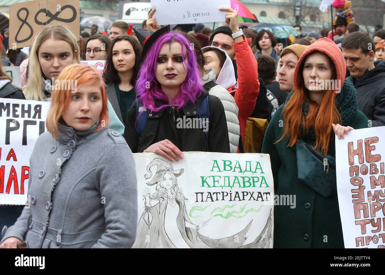 Feminist march dedicated to the International Women's Day. The key demand of the marchers is ...