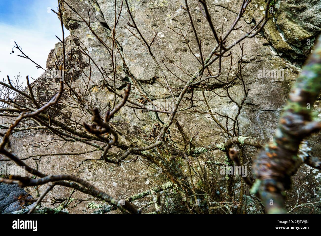 Rock formation at the top of Grandfather Mountain in Lindville, North ...