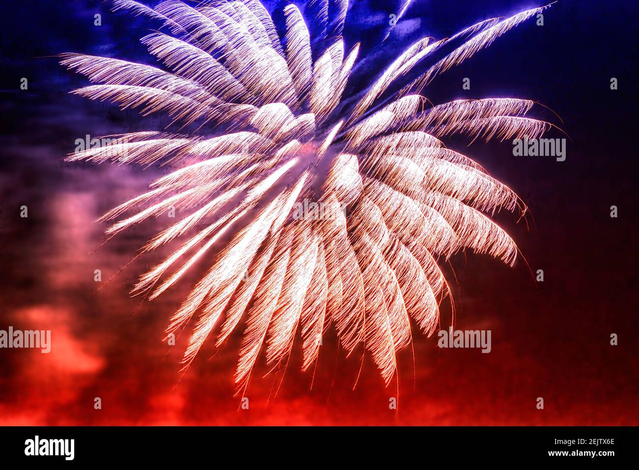 Fireworks form colorful abstract patterns on the Fourth of July over ...