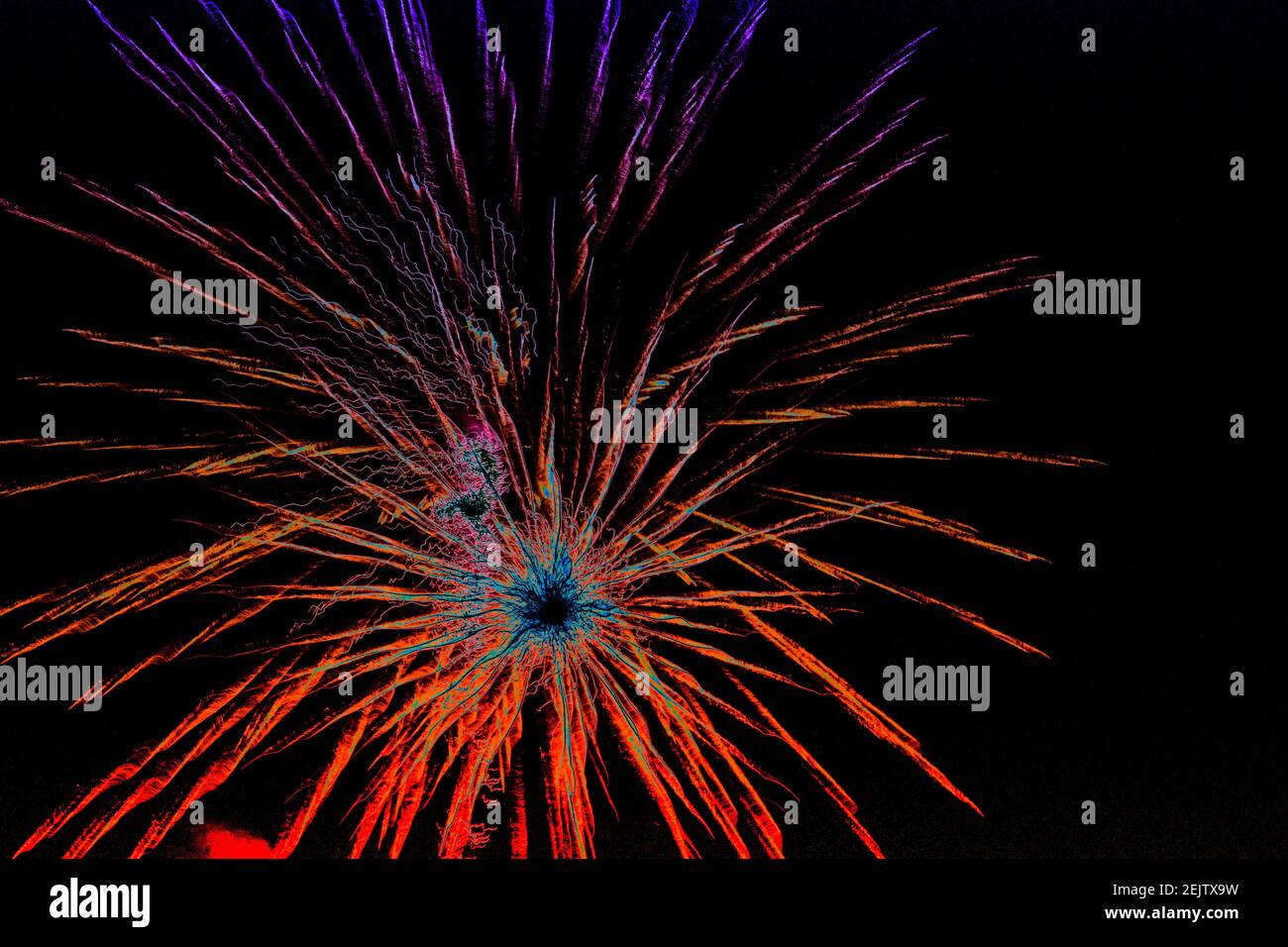Fireworks form colorful abstract patterns on the Fourth of July over ...