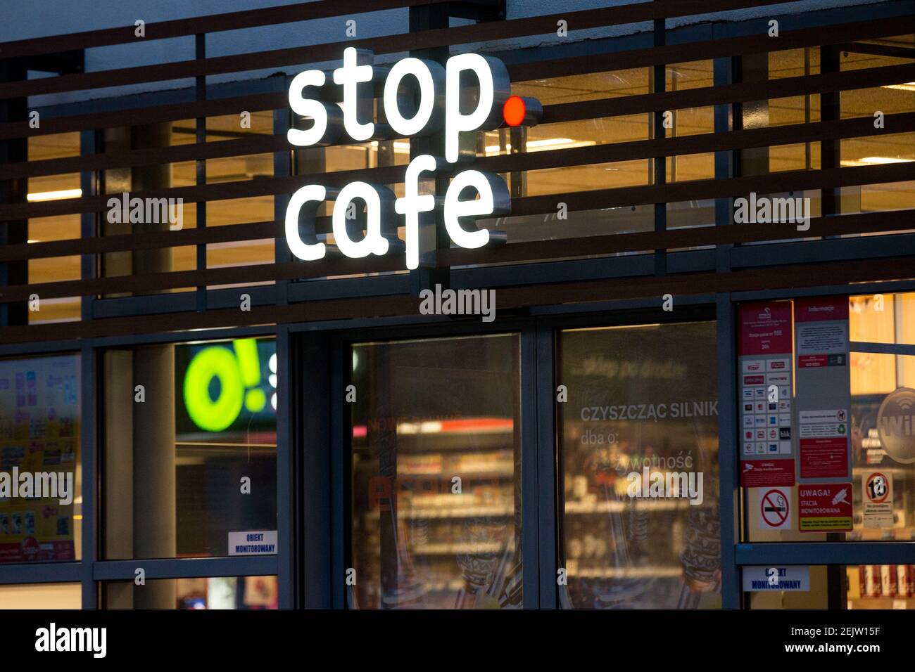 Stop Cafe seen at the Orlen petrol station. (Photo by Karol Serewis ...