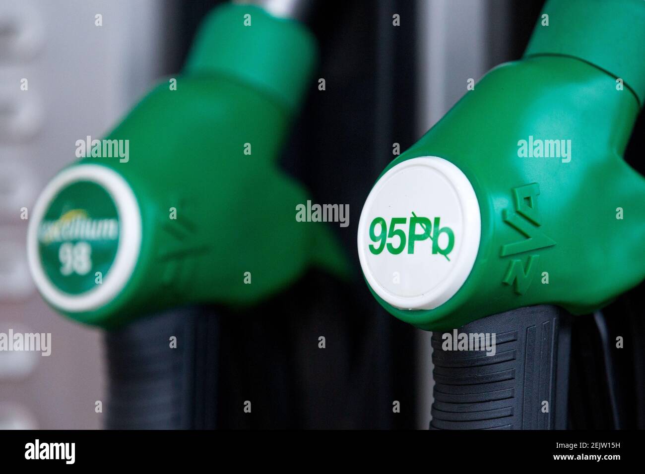 Fuel dispensers at the Total petrol station. (Photo by Karol Serewis ...