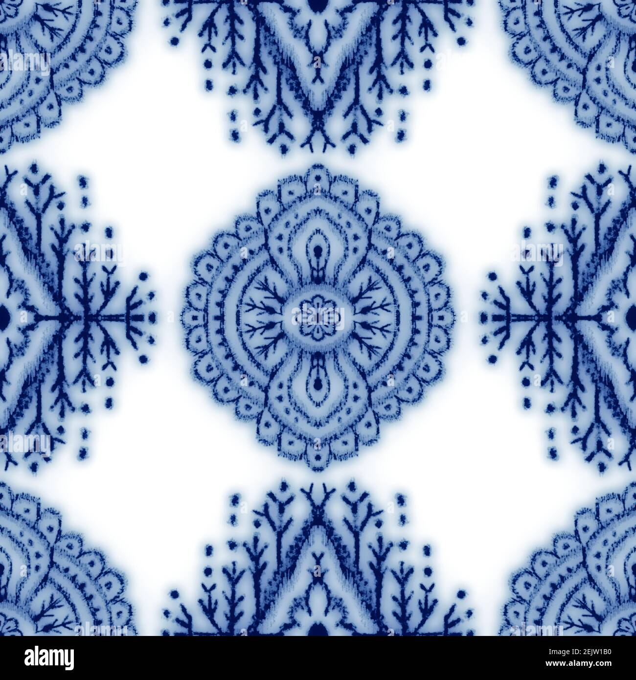 Seamless classic blue and white ceramic design Stock Photo - Alamy