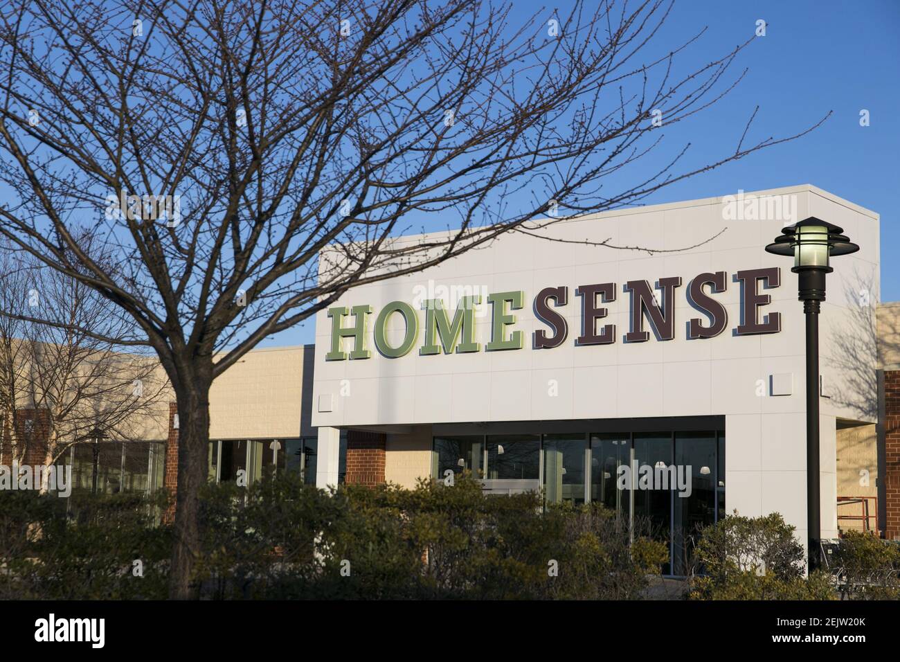 A logo sign outside of a HomeSense retail store location in Columbia, Maryland on March 8, 2020 ...