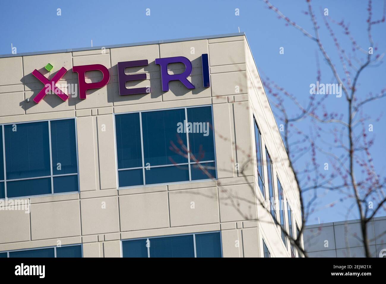 A logo sign outside of a facility occupied by Xperi Corporation in ...