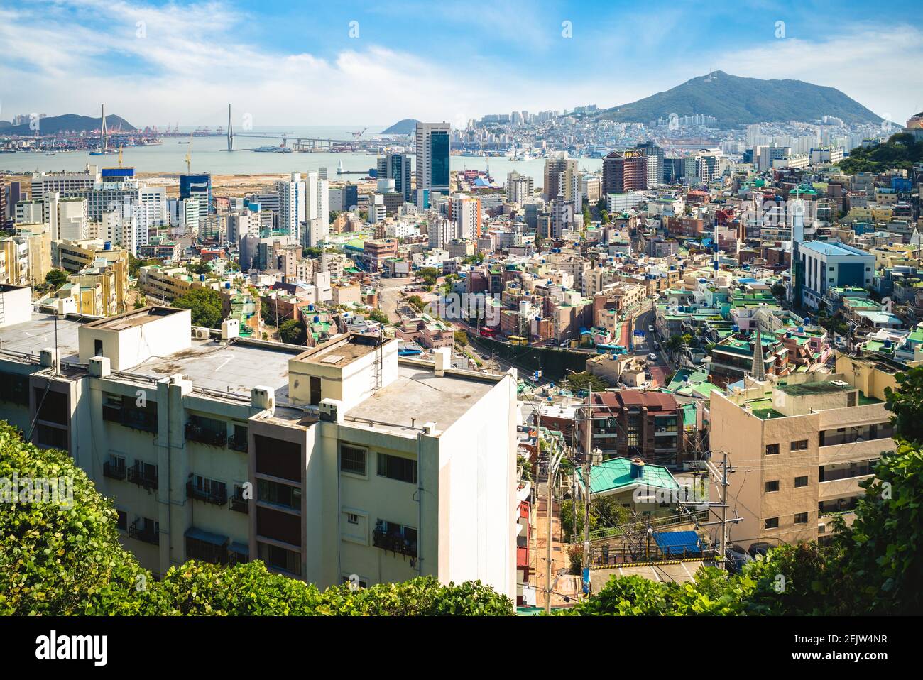 busan harbor and bridge at busan, south korea Stock Photo - Alamy