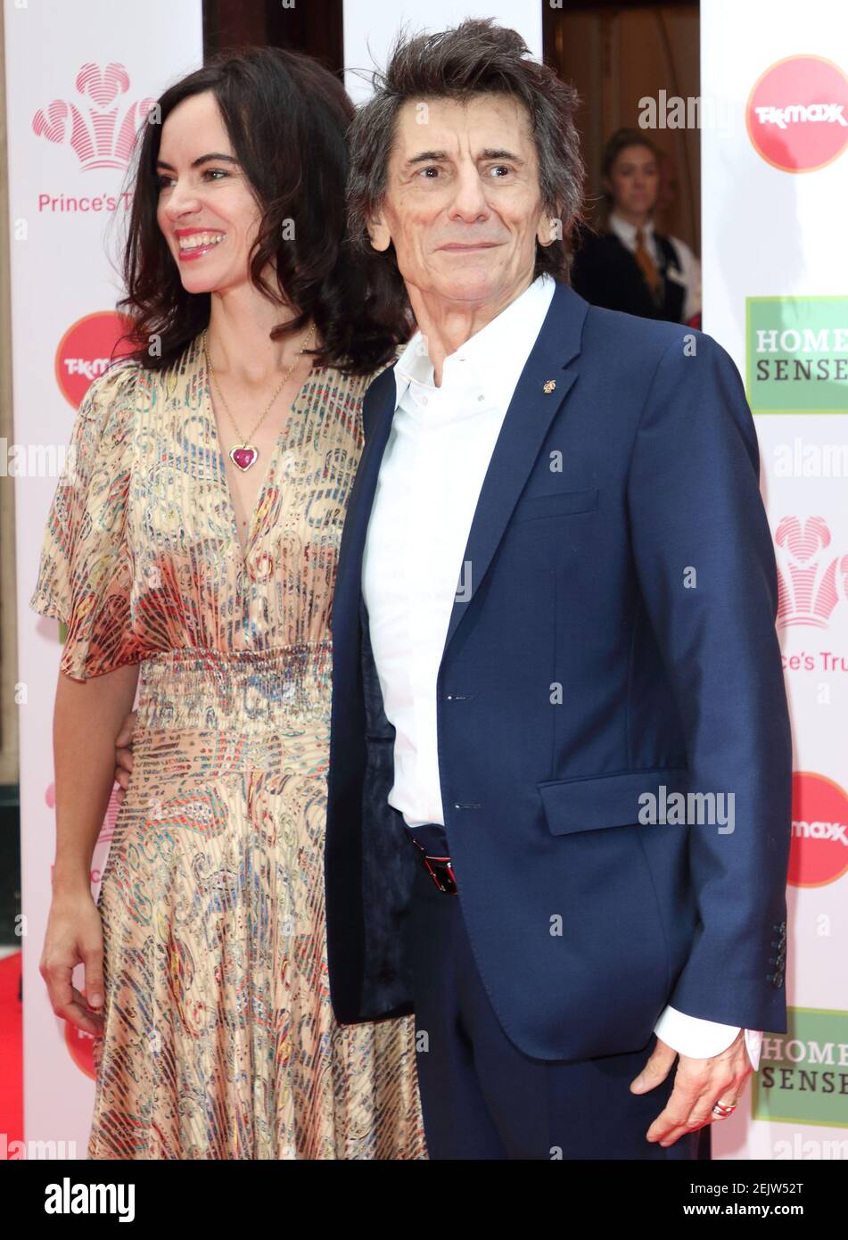 Ronnie Wood and Sally Humphreys attend the Prince's Trust And TK Maxx ...