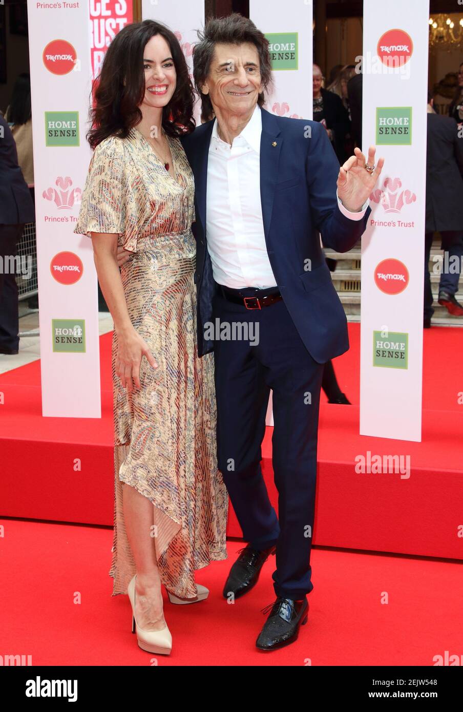 Ronnie Wood and Sally Humphreys attend the Prince's Trust And TK Maxx ...